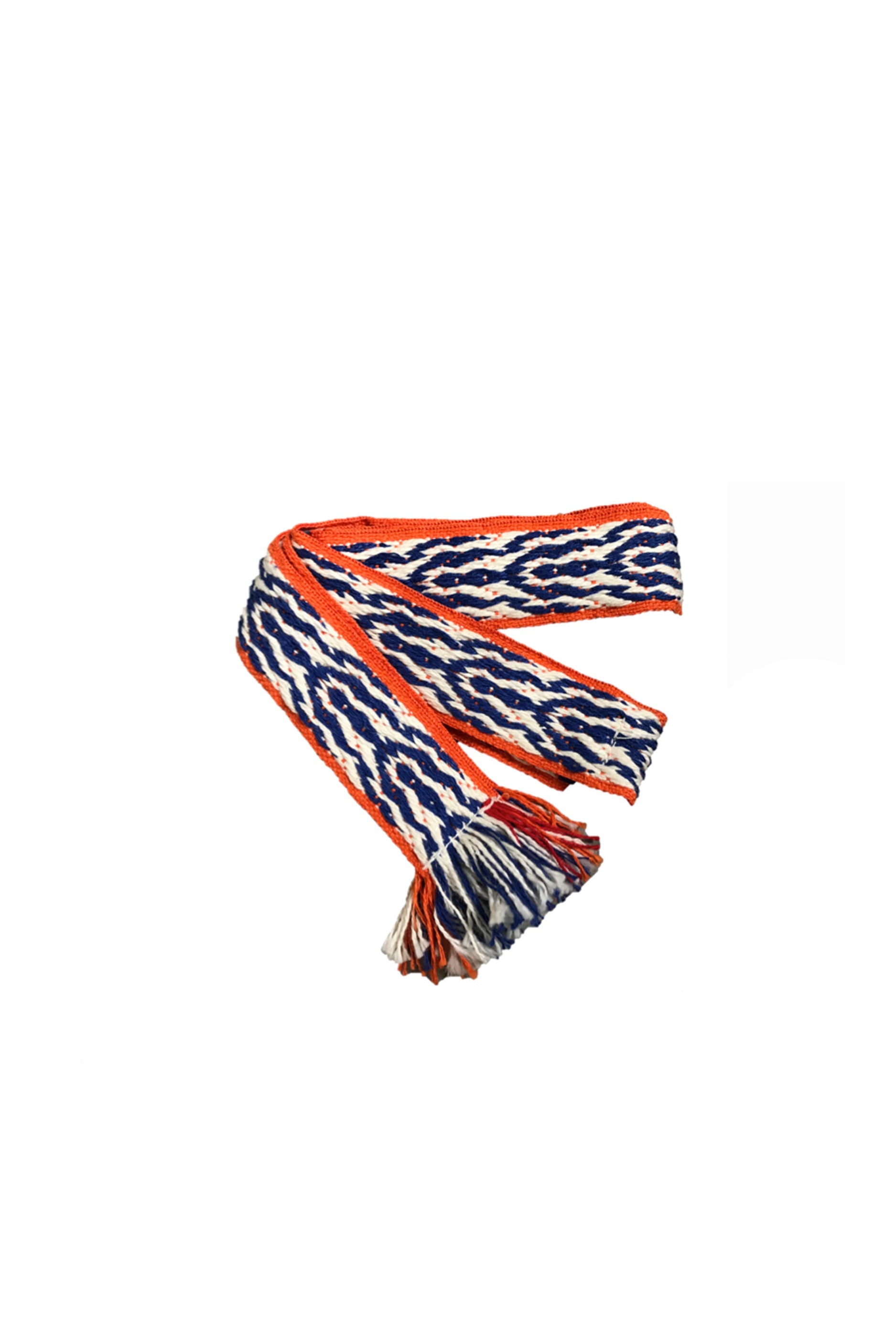 Bands of LA Weave Belt - Orange & Blue – Husk New Zealand